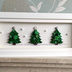 The Button Christmas Trees Button Art Gift Unique Christmas | Etsy