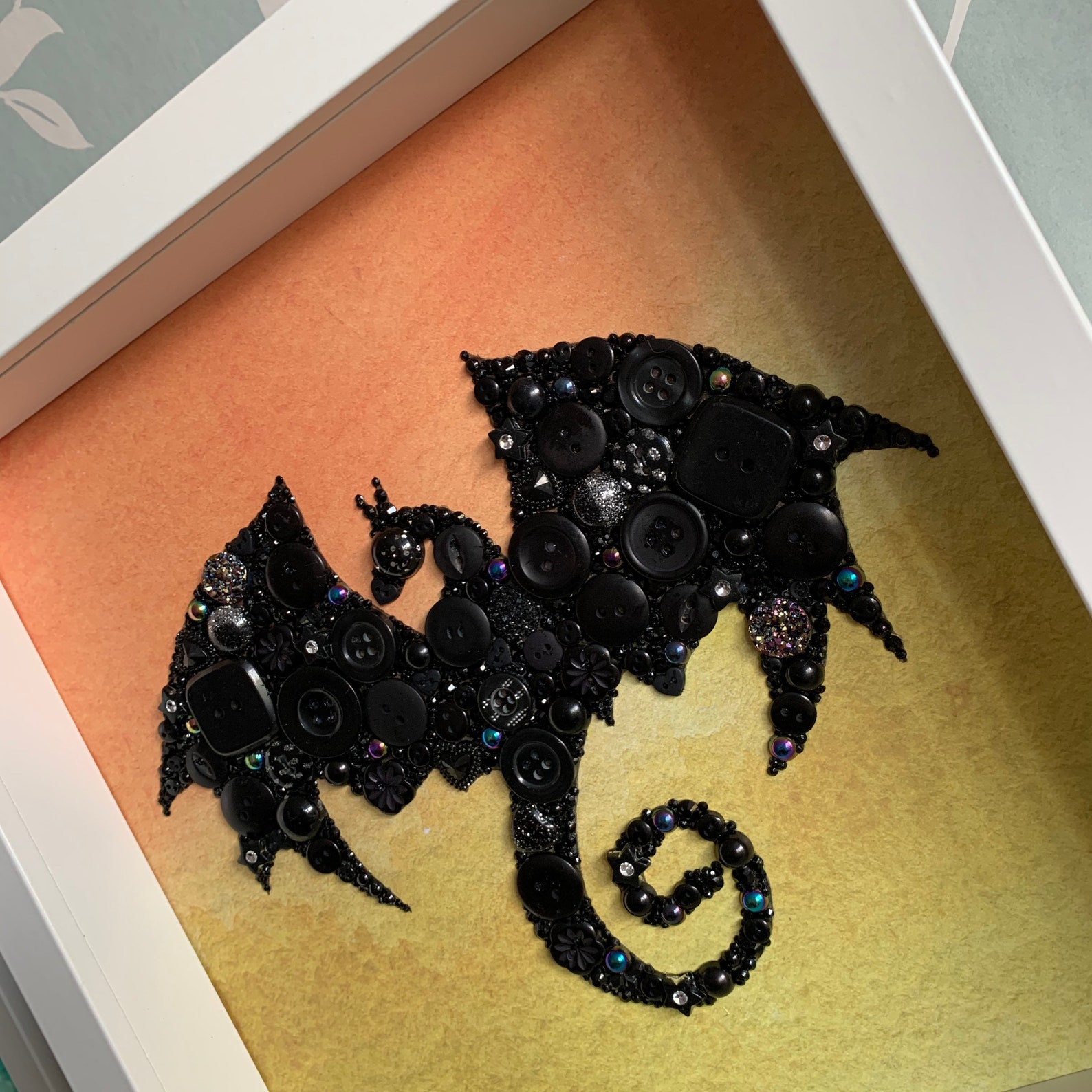 The Button Dragon Button Art Dragon Gift Dragon Wall Art | Etsy