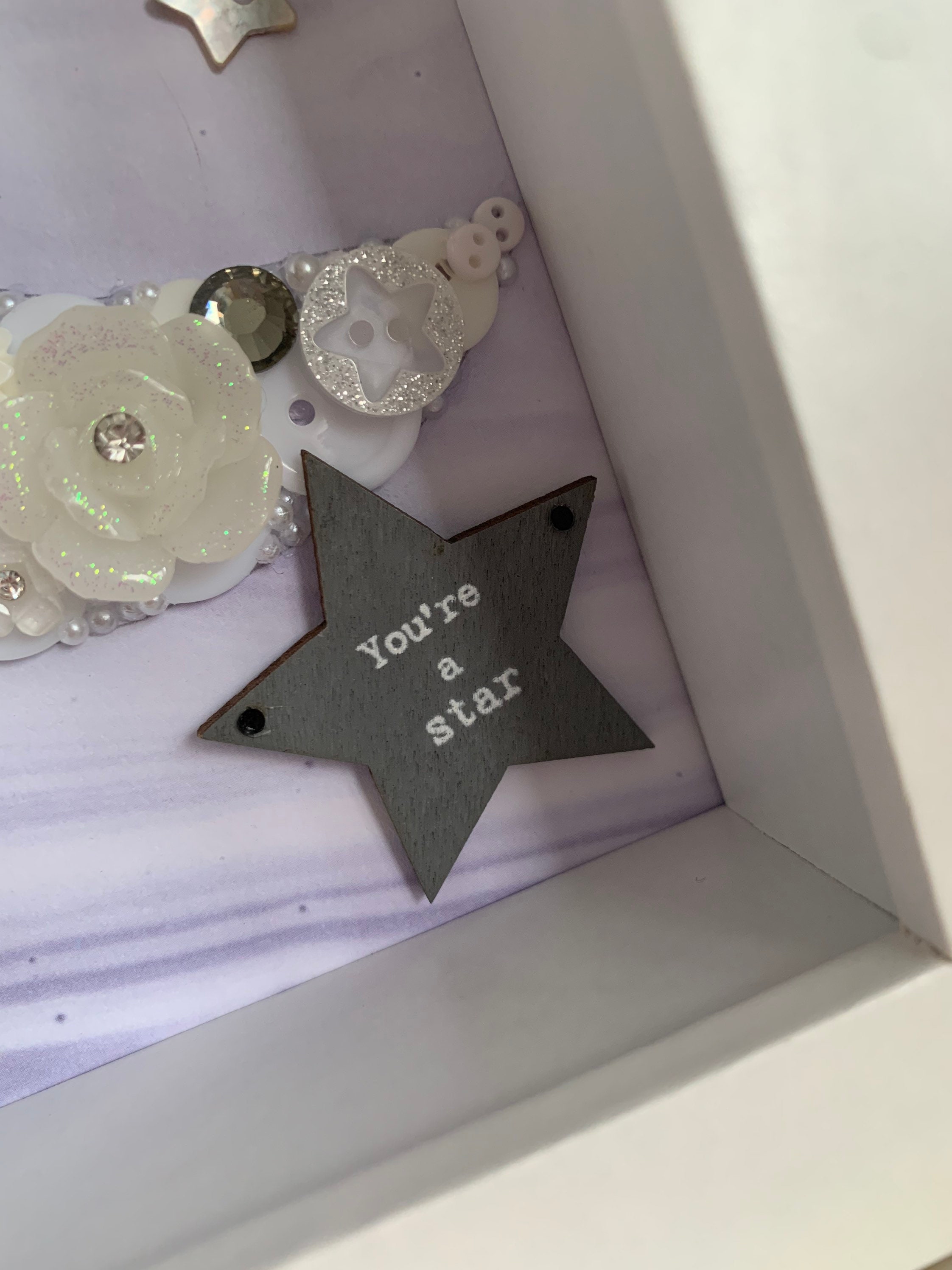 Mini Button Moon, Star Theme Decor, You’re A Star, Button Art, Moon and ...