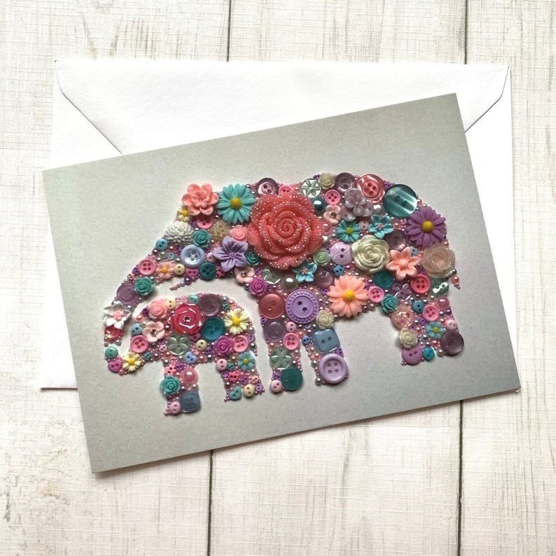 Set of 4 PRINTED Elephant Postcards Elephant Postcard Pack | Etsy