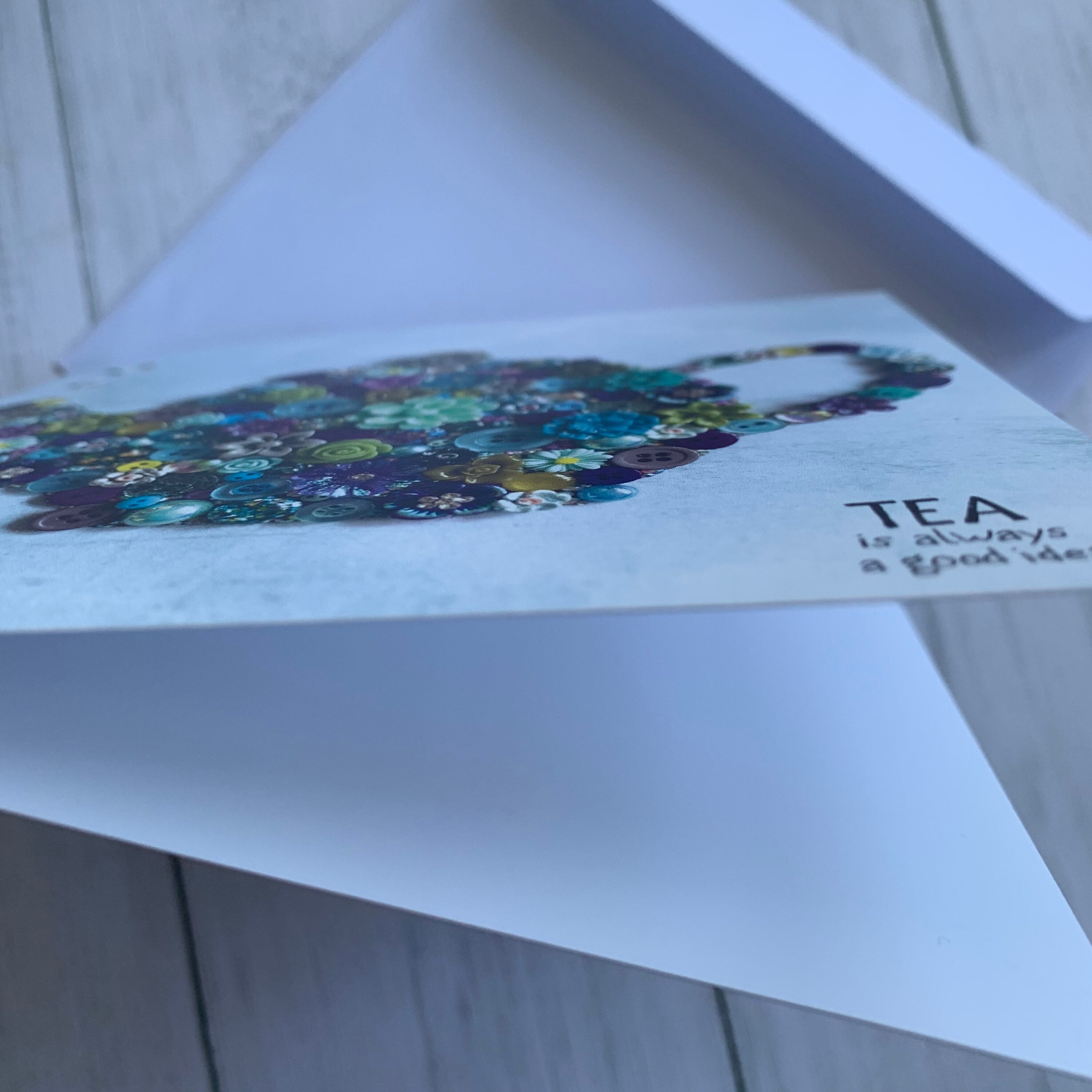 PRINTED Teapot Theme Greeting Cards Flat Printed Card Tea - Etsy Canada