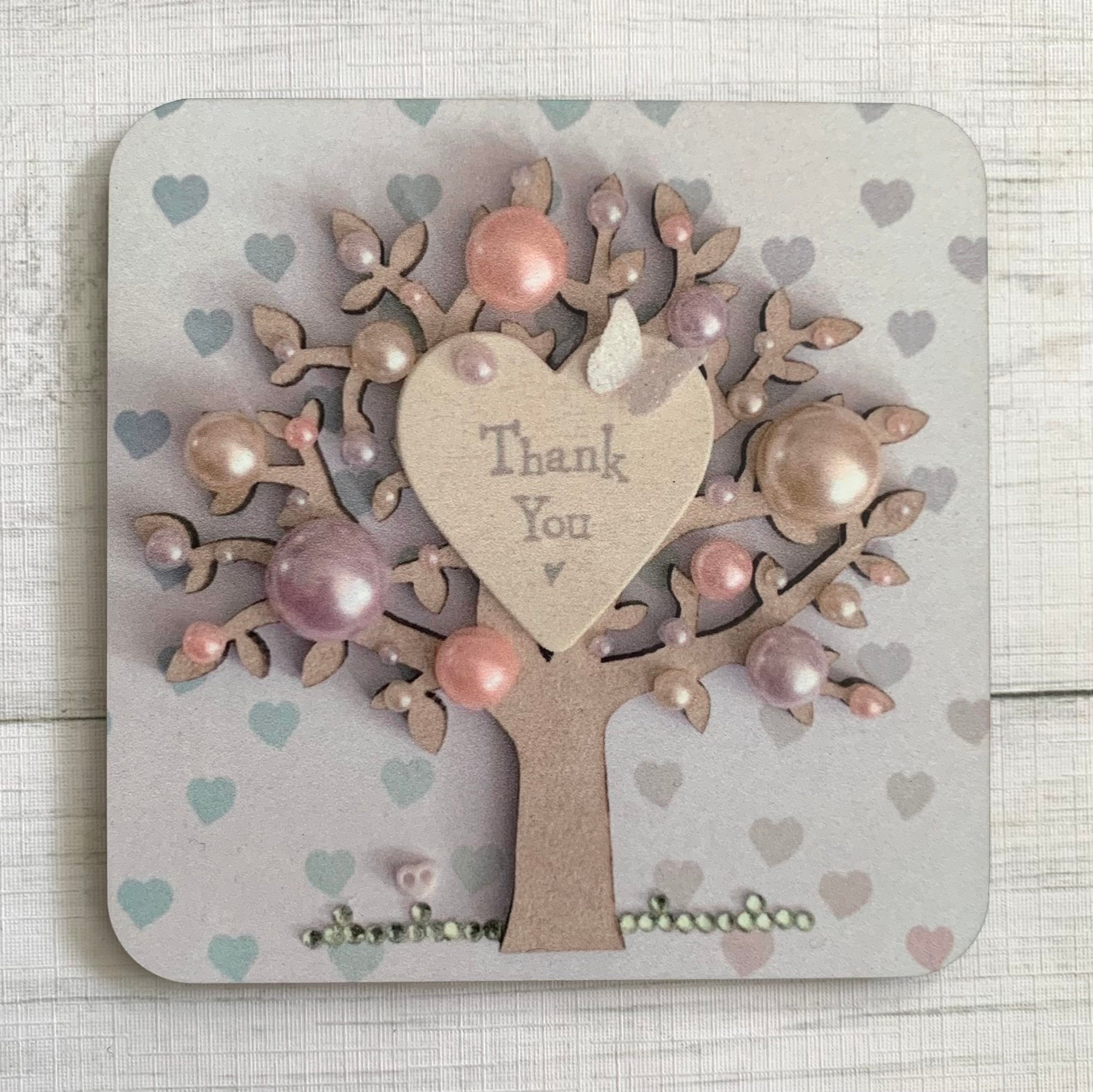 PRINTED Individual Thank You Tree Coasters Tree Art Drinks - Etsy UK
