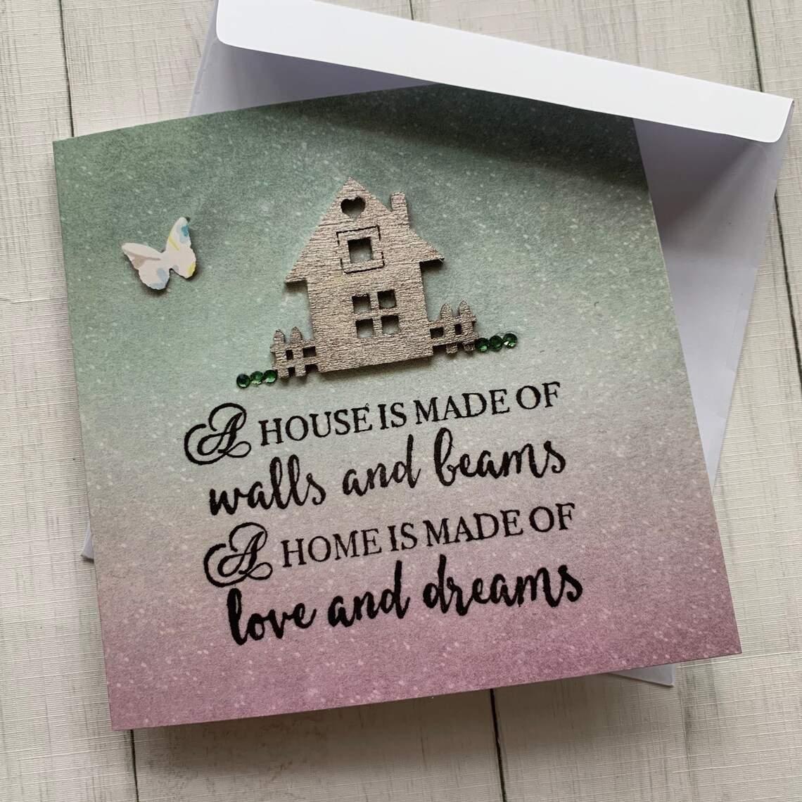 PRINTED New Home Card Home Quote Cards Unique Greeting | Etsy