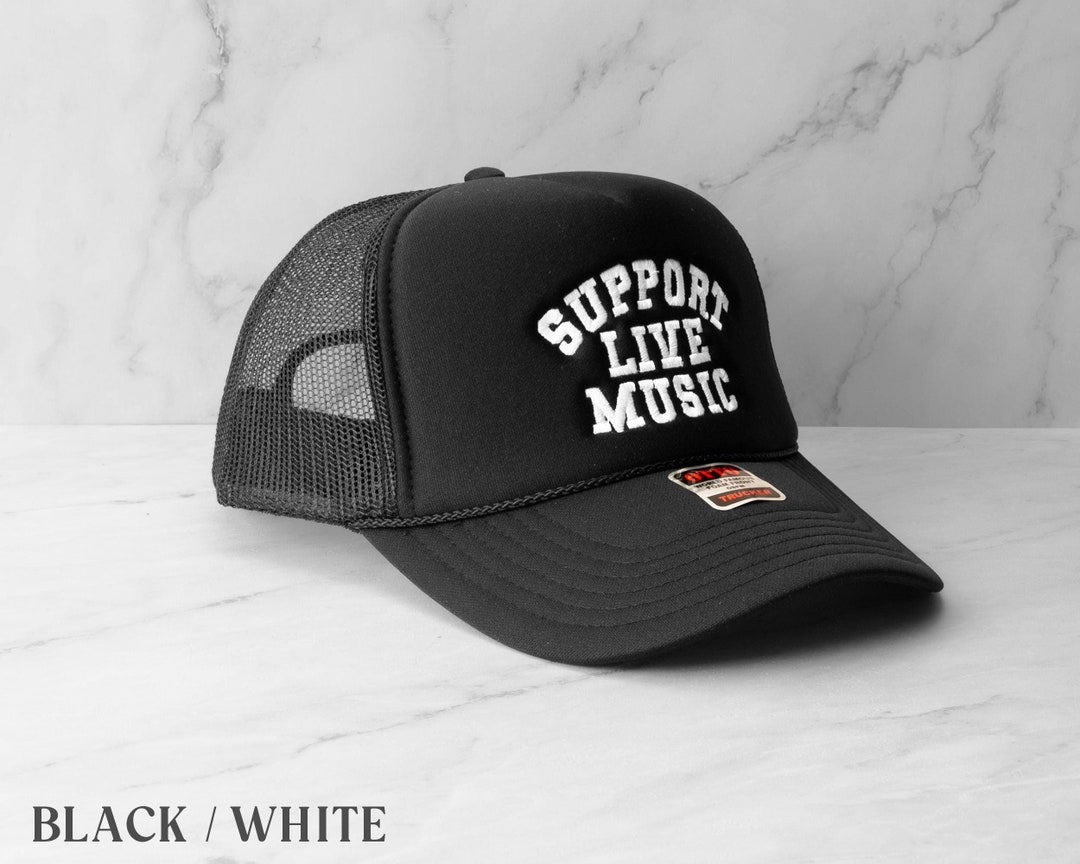Embroidered Support Live Music Foam-front Trucker Hat | Concert ...