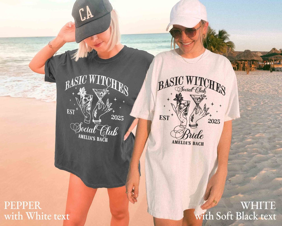 Basic Witches Social Club Comfort Colors Shirt: Halloween Bachelorette ...