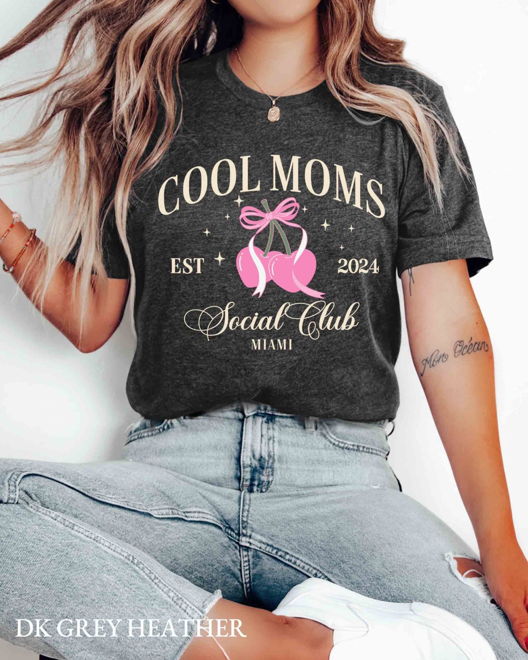 Custom Cool Moms Social Club Mom T-shirt, Sorority-style Women Social ...