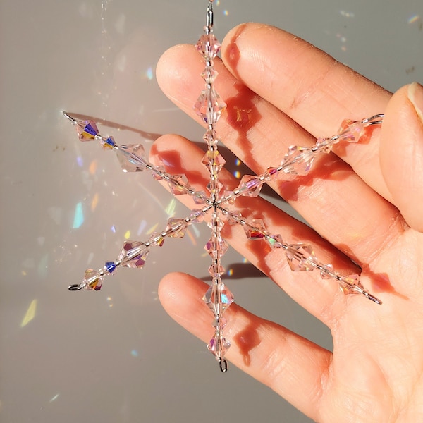 Snowflake Crystal Ornament - Etsy