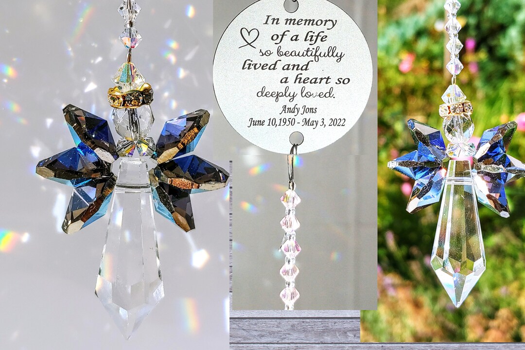 Personalized Memorial Suncatcher Angel Suncatcher Mamorial - Etsy