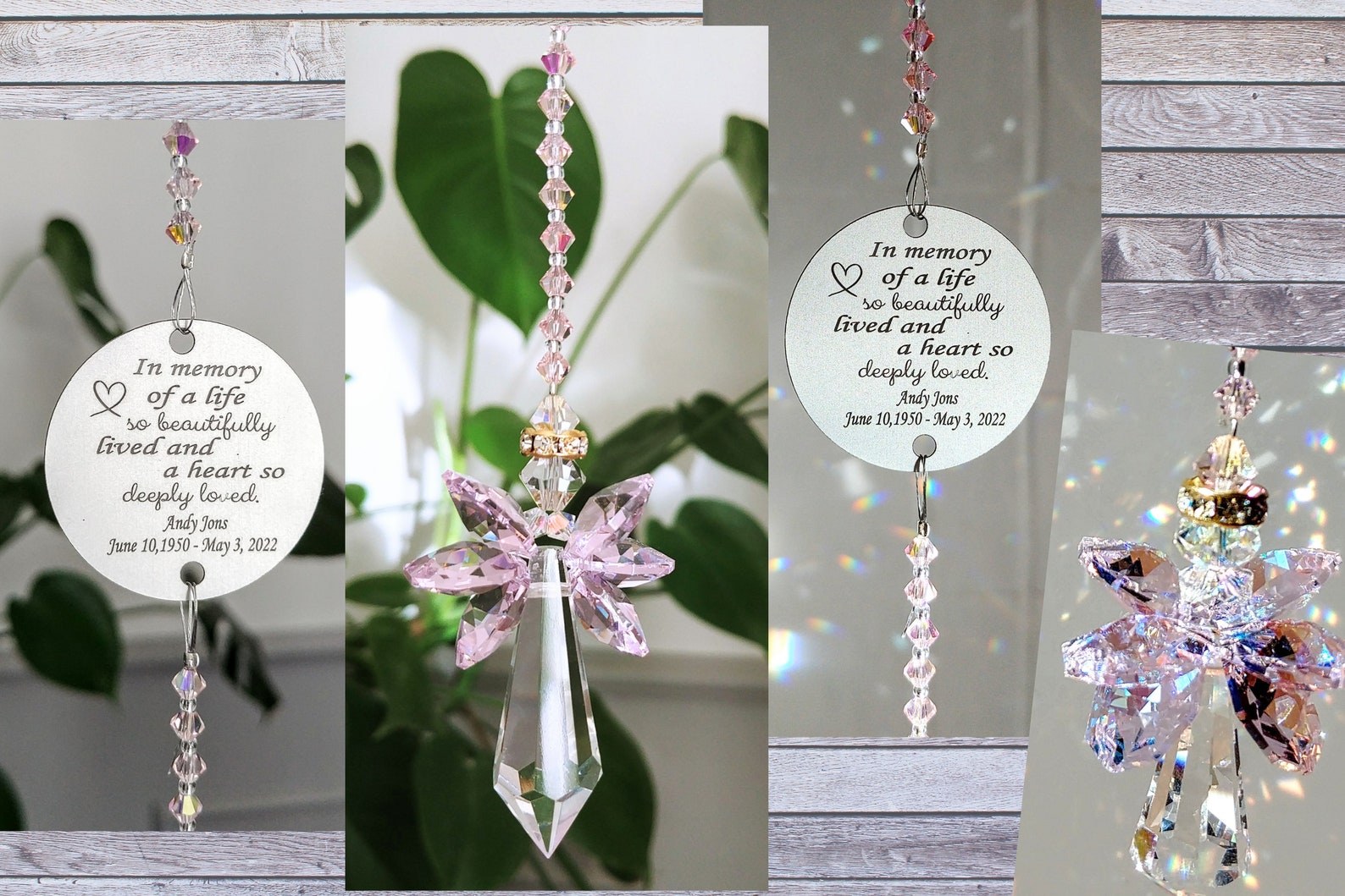 Personalized Memorial Suncatcher Angel Suncatcher Mamorial Gift ...
