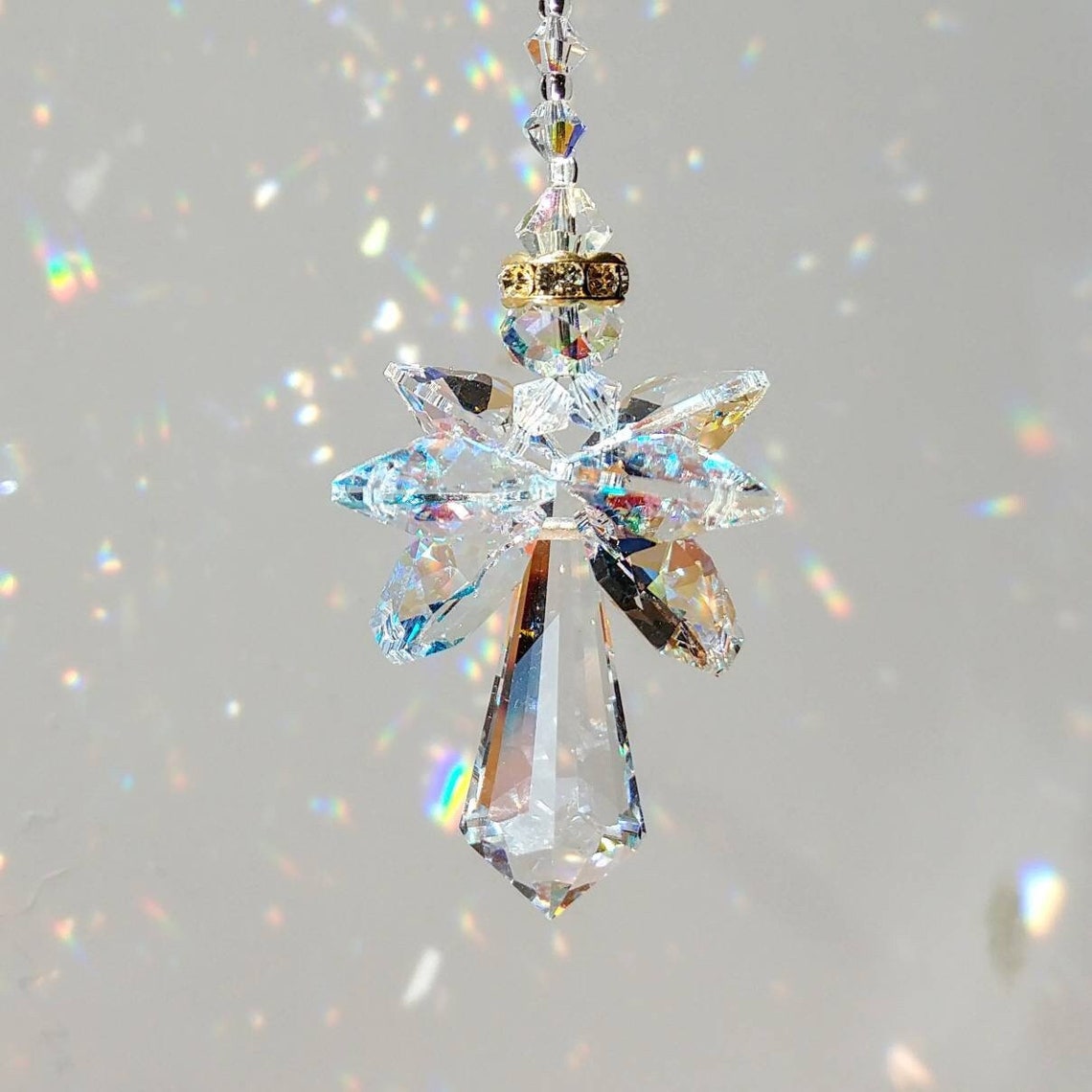 Crystal Suncatcher Guardian Angel Sun Catcher Swarovski | Etsy