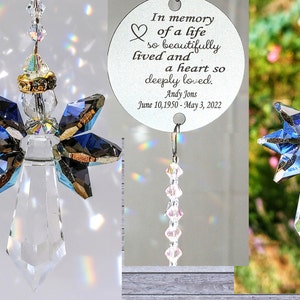 Personalized Memorial Suncatcher Angel Suncatcher Mamorial Gift ...