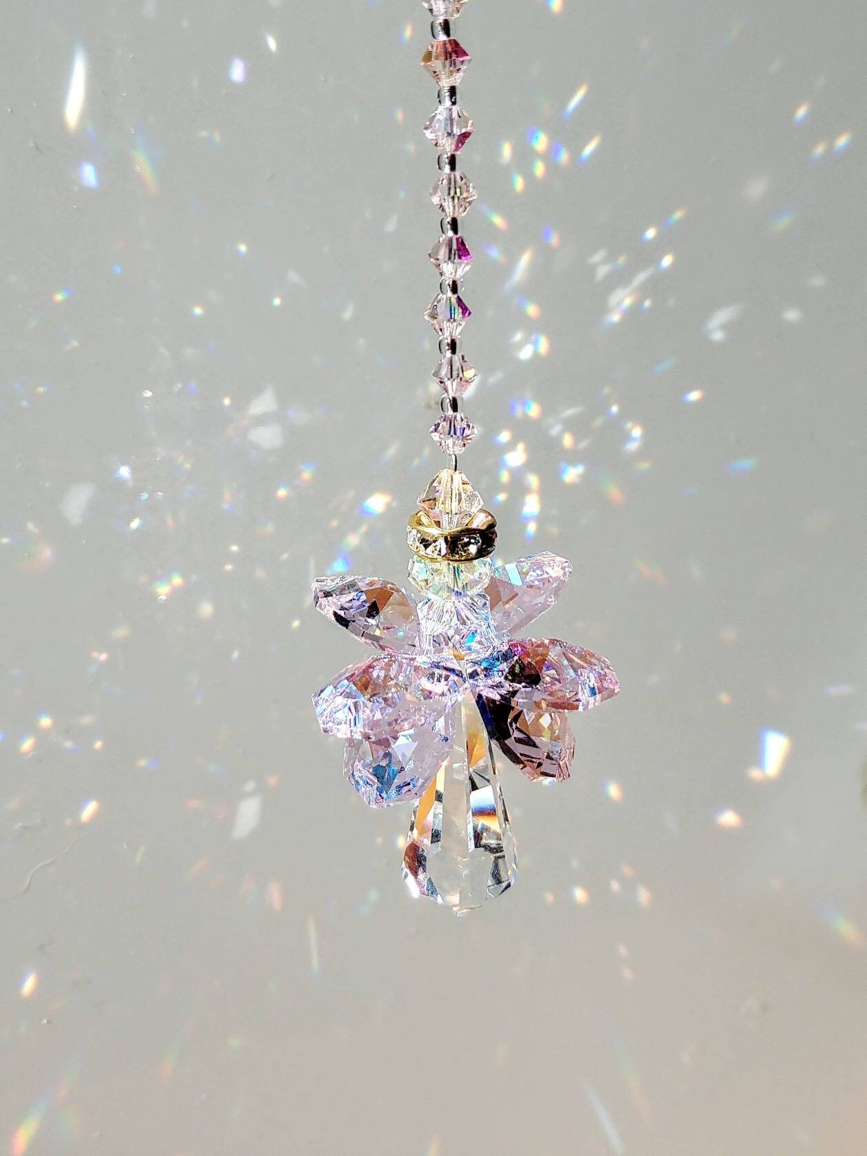 Crystal Suncatcher Guardian Angel Sun Catcher Swarovski - Etsy