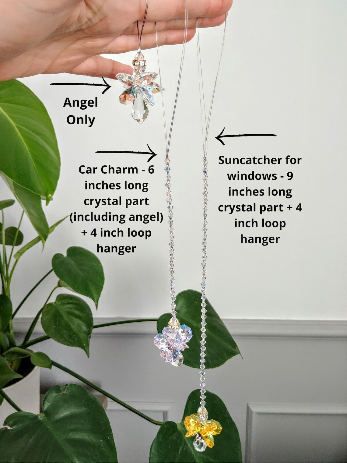 Crystal Suncatcher Guardian Angel Sun Catcher Swarovski | Etsy