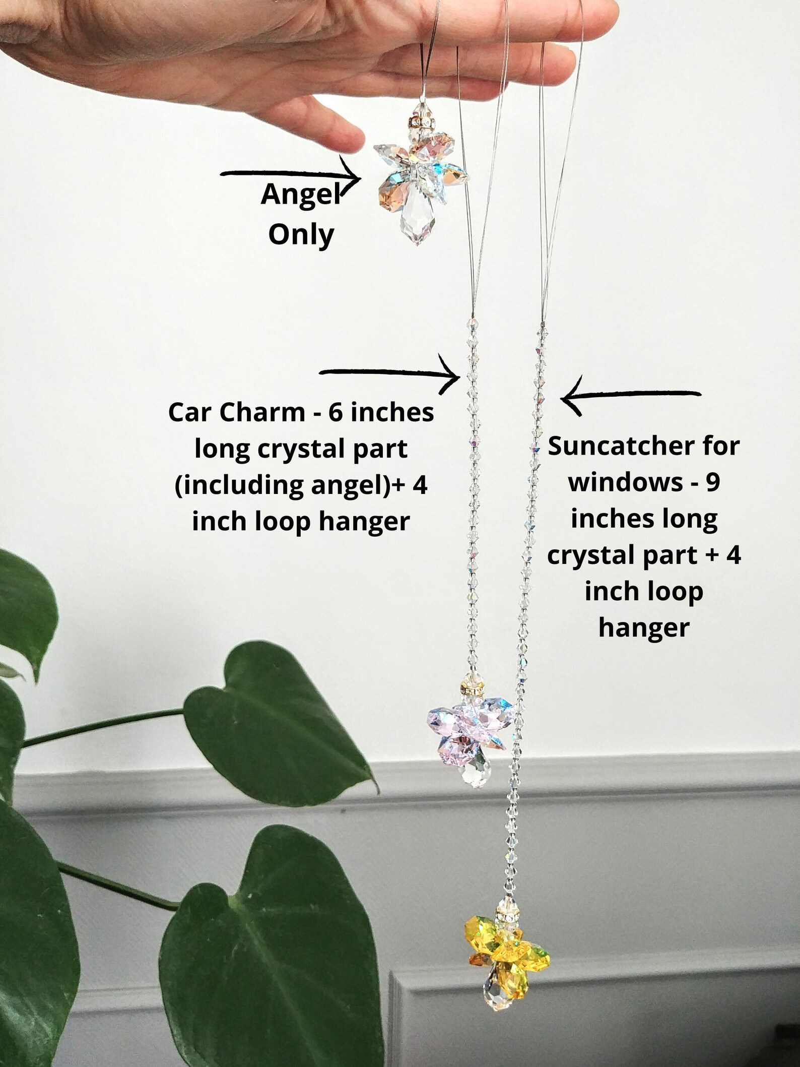 Crystal Suncatcher Guardian Angel Sun Catcher Swarovski | Etsy