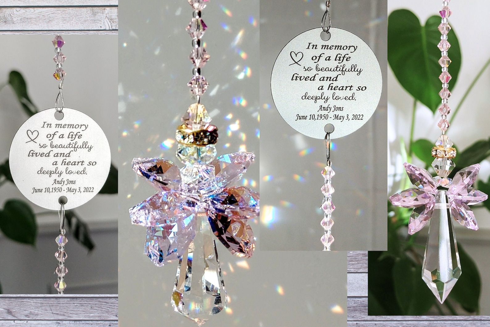 Personalized Memorial Suncatcher Angel Suncatcher Mamorial Gift ...