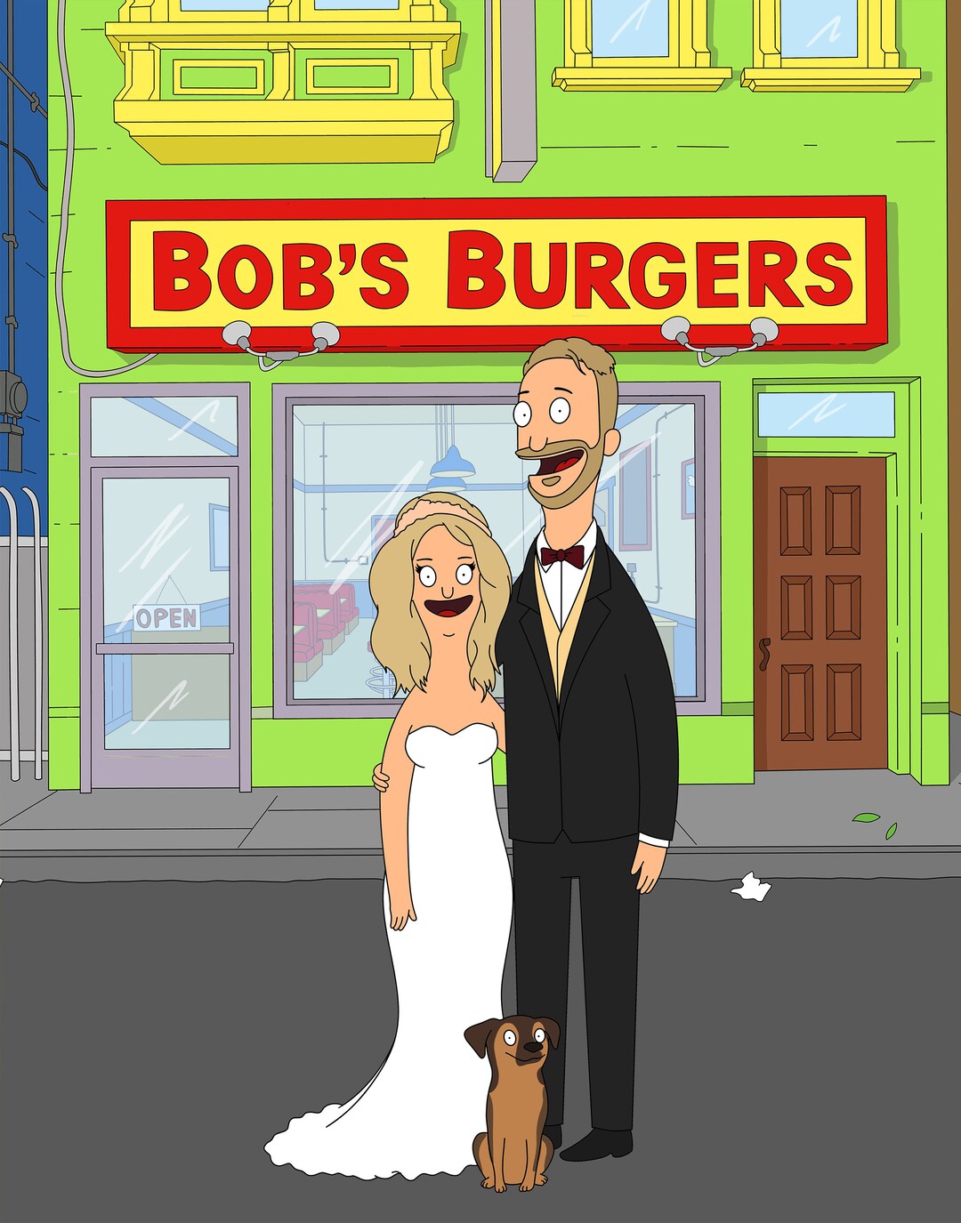 Custom Bobs Burgers Portrait Cartoon Portrait Anniversary - Etsy