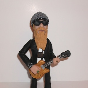 Billy Gibbons Figurine, ZZ Top, Handmade Polymer Clay Sculpture - Etsy
