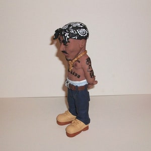 Tupac Shakur Inspired Figurine, 2 Pac Doll, Hip Hop Rap Legend ...
