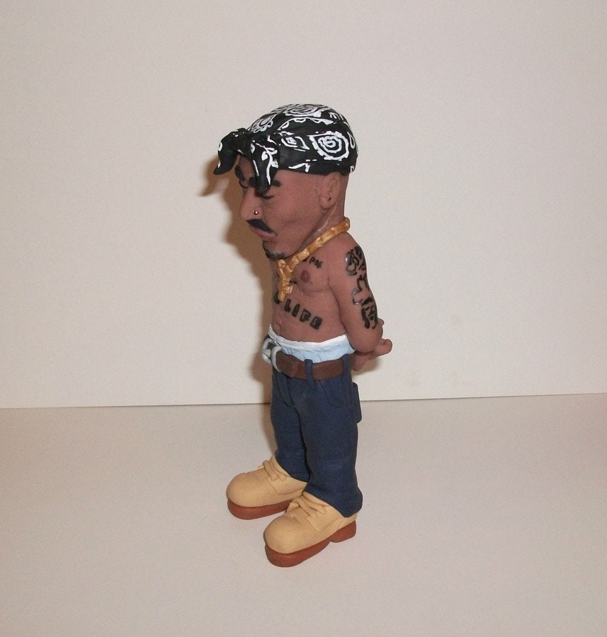 Tupac Shakur Inspired Figurine, 2 Pac Doll, Hip Hop Rap Legend ...