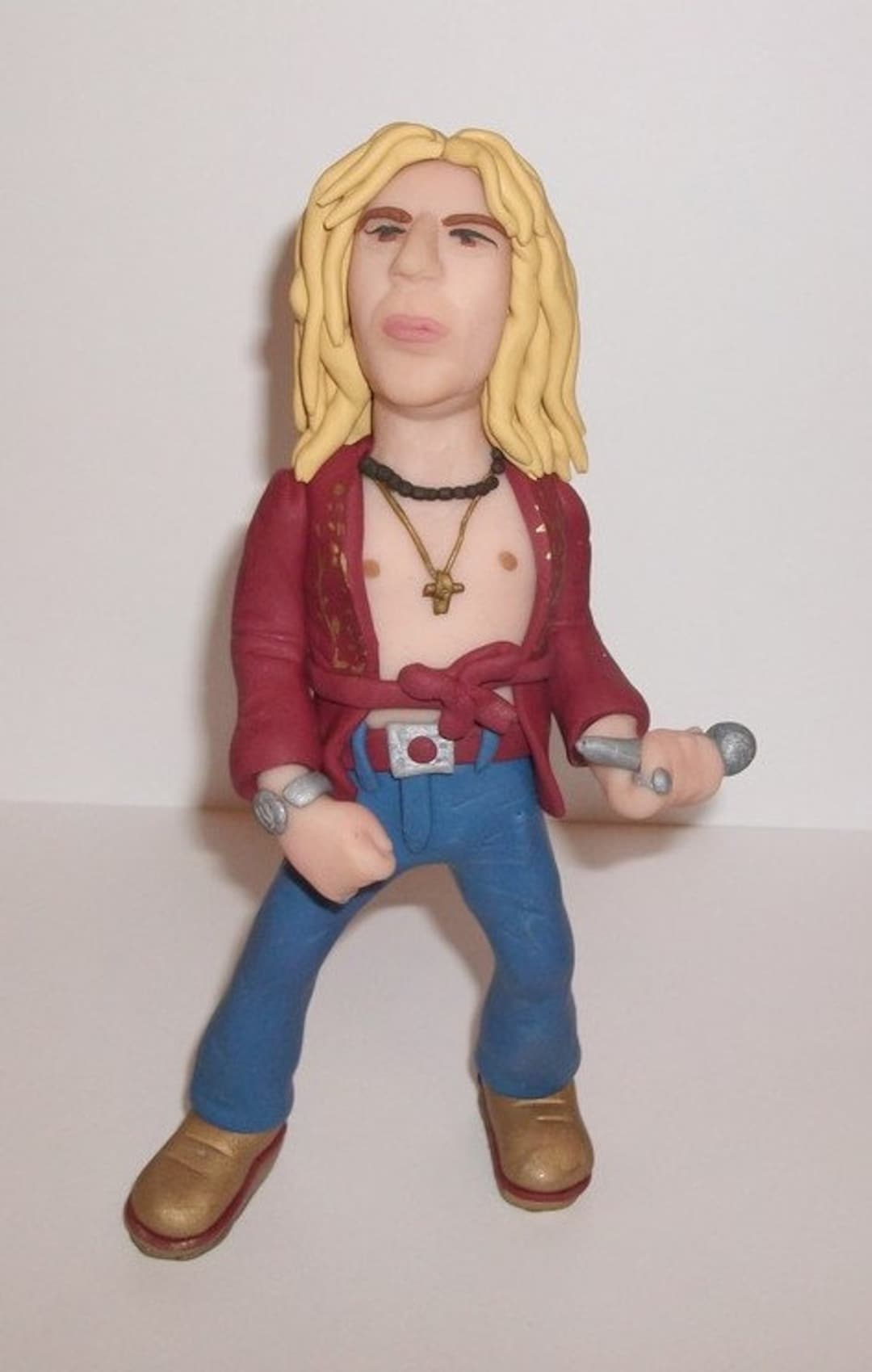 Robert Plant Figurine, Led Zeppelin,rock Star Doll, Miniature Sculpture ...
