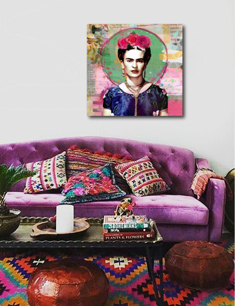 Frida Kahlo Print, Frida Kahlo Portrait, Giclee, Digital Print on ...