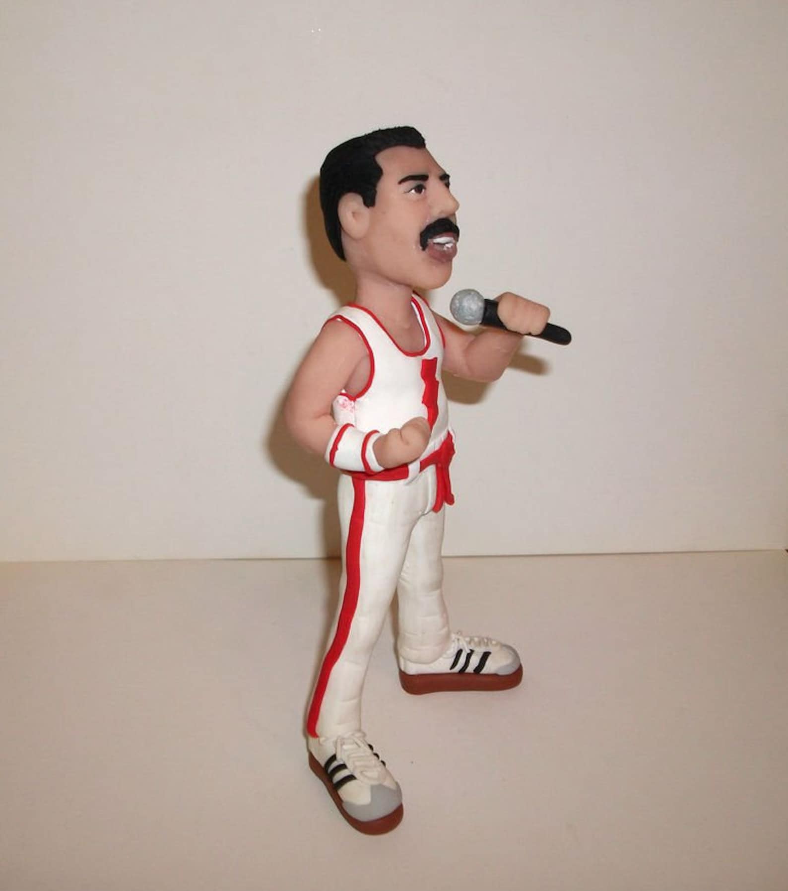 Freddie Mercury Figurine, Queen, Rock Star Doll, Miniature Sculpture ...