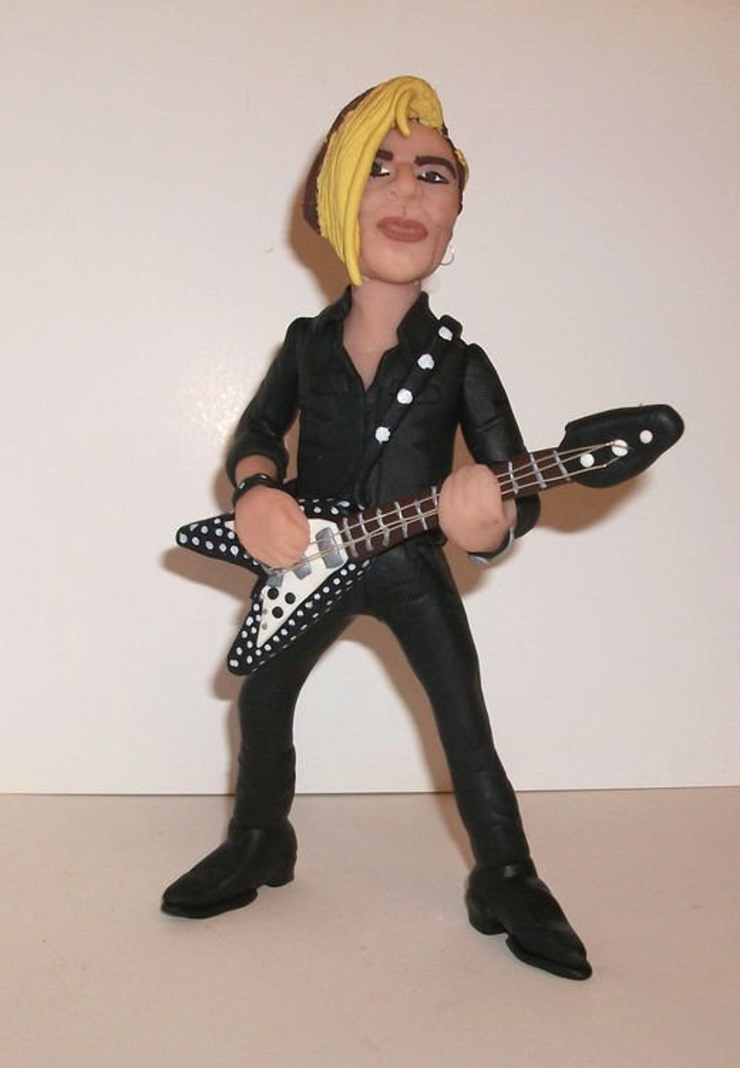 Bryan Gregory Figurine. the Cramps, Rock Star Doll, Miniature Sculpture ...