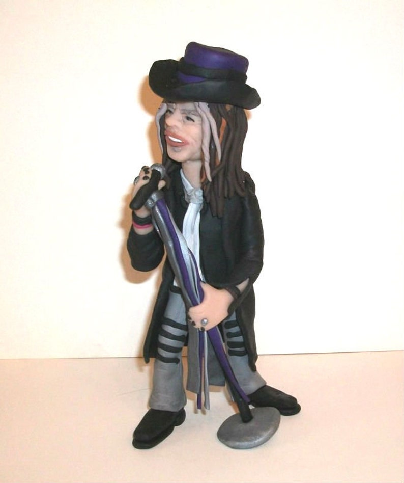 Steven Tyler Figurine, Aerosmith,rock Star Doll, Miniature Sculpture ...