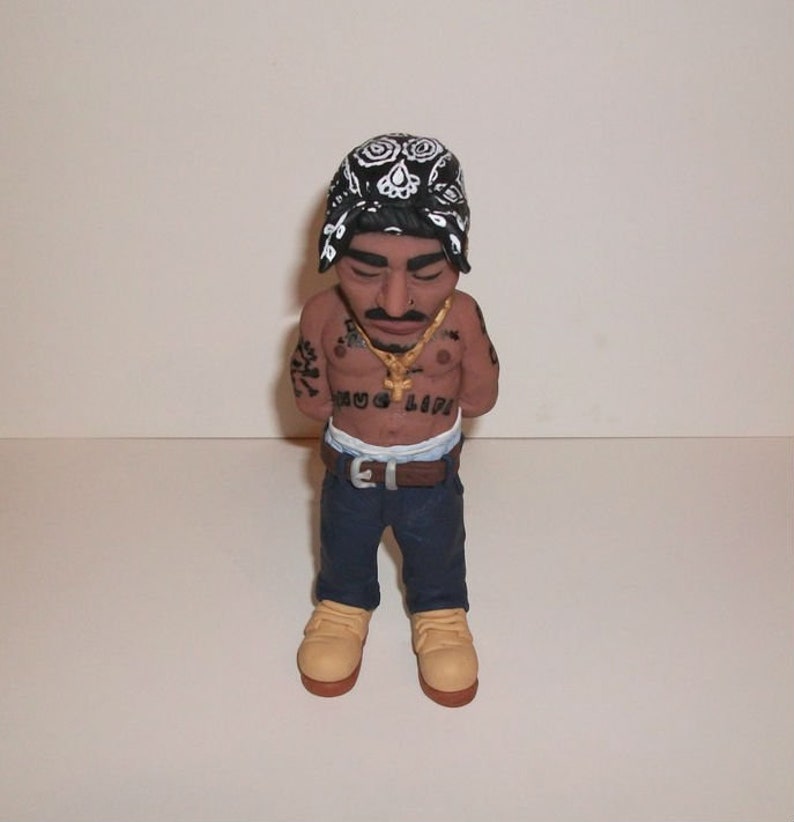 Tupac Shakur Inspired Figurine, 2 Pac Doll, Hip Hop Rap Legend ...