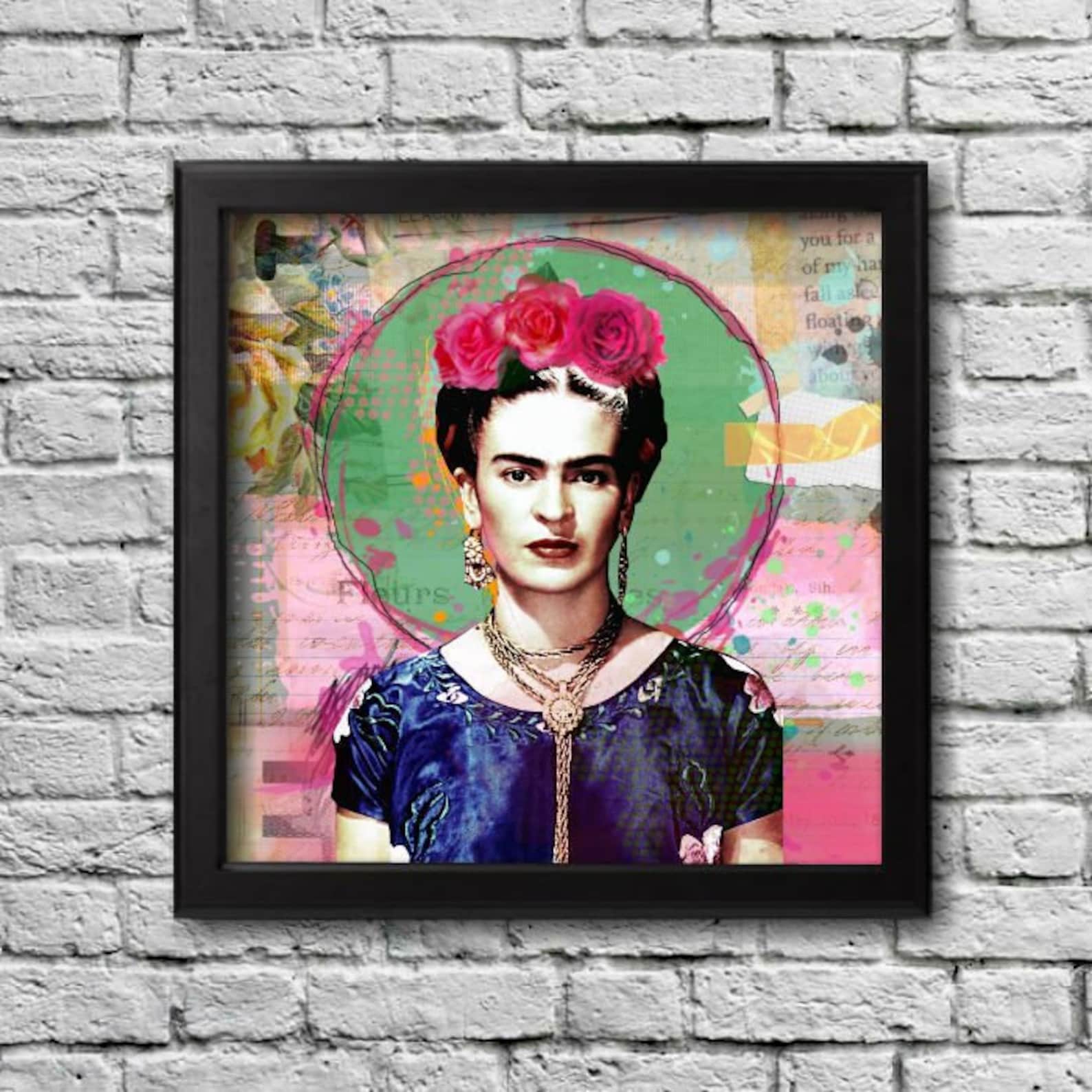 Frida Kahlo Print, Frida Kahlo Portrait, Giclee, Digital Print on ...