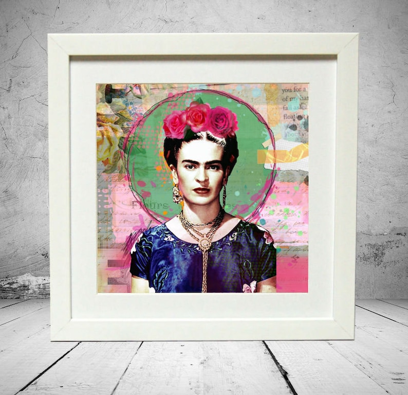 Frida Kahlo Print, Frida Kahlo Portrait, Giclee, Digital Print on ...