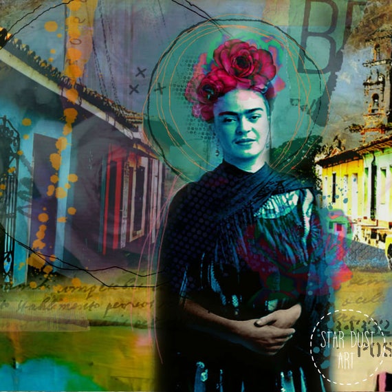 Frida Kahlo Print Collage Art Everything Flies and - Etsy
