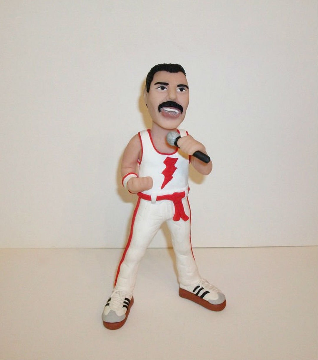 Freddie Mercury Figurine, Queen, Rock Star Doll, Miniature Sculpture ...