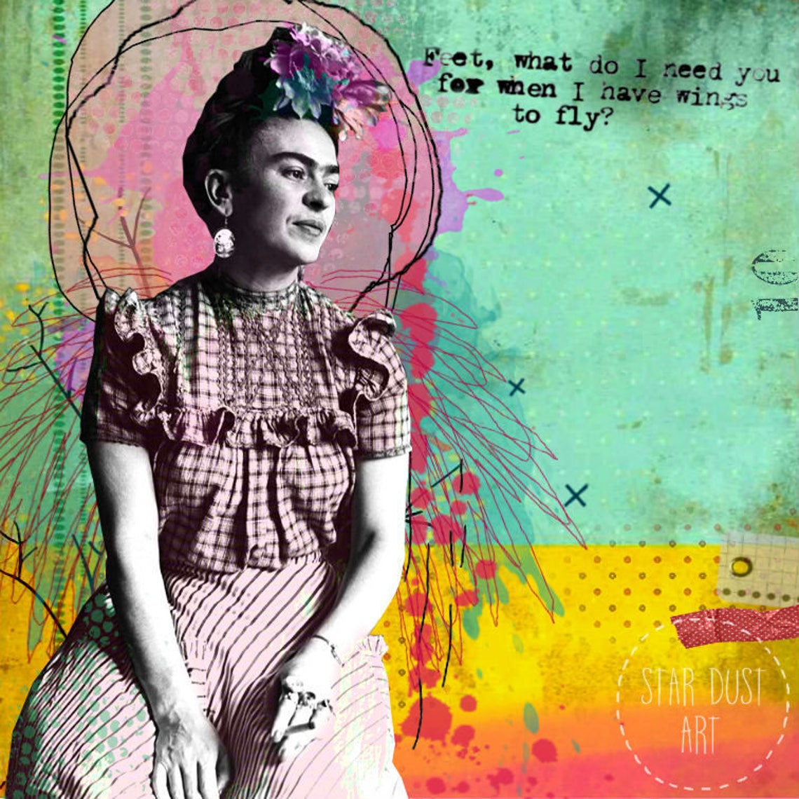 Frida Kahlo Printfrida Kahlo Quote Giclee Print on Canvas - Etsy