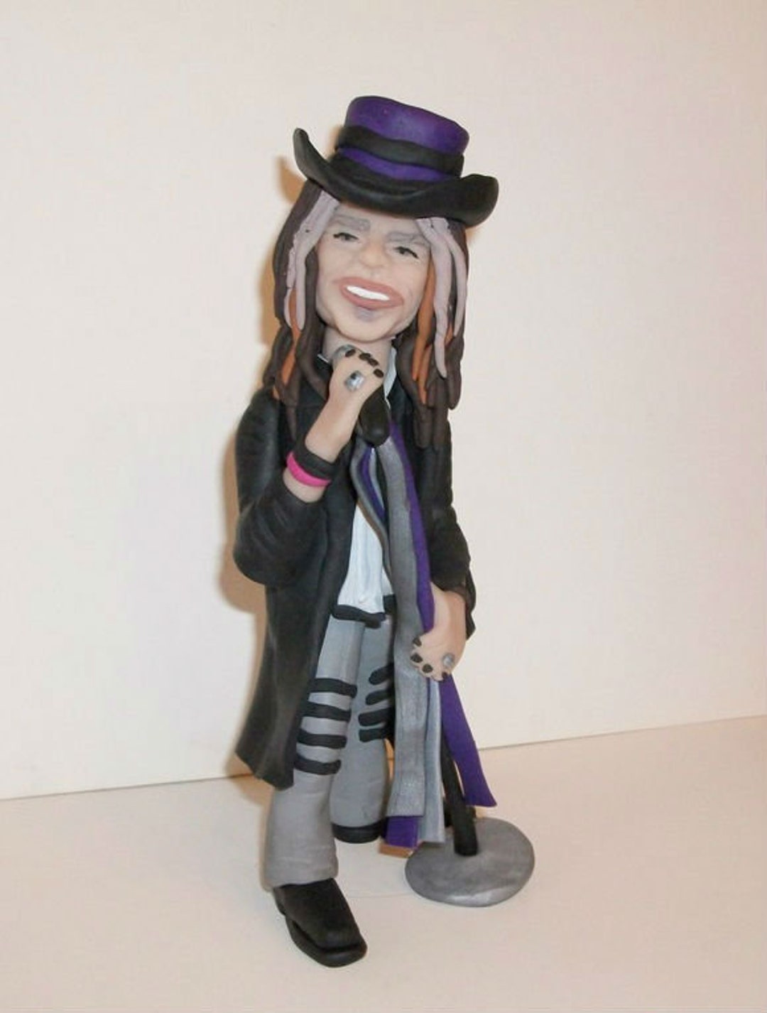 Steven Tyler Figurine, Aerosmith,rock Star Doll, Miniature Sculpture ...