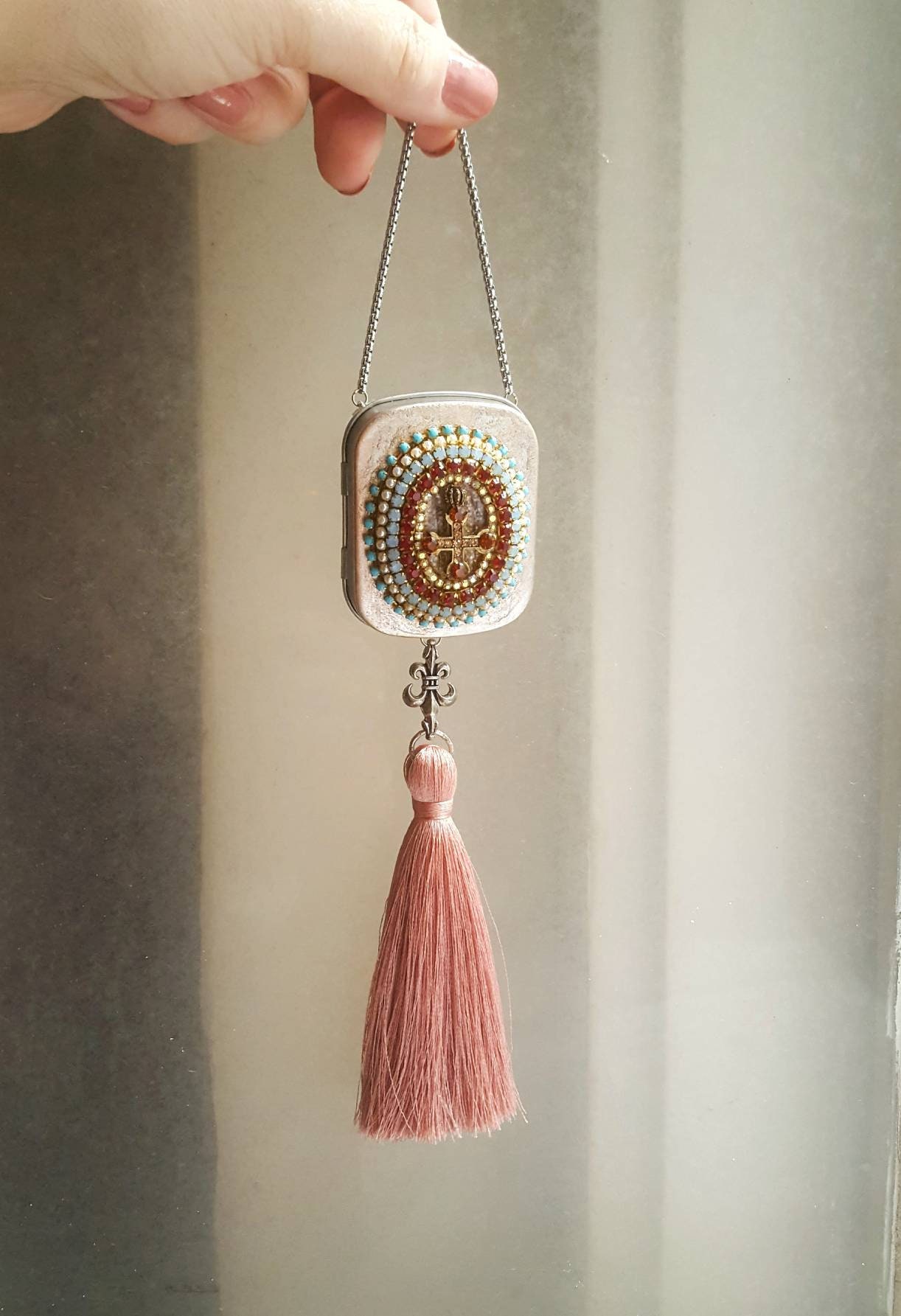 Unique Virgin Mary Shrine, Mini Altoid Altar, One-of- A- Kind Religious ...
