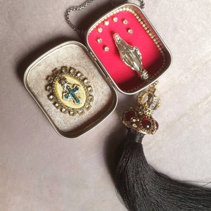 Unique Tiny Virgin Mary Shrine, Mini Altoid Altar, One-of- A- Kind ...