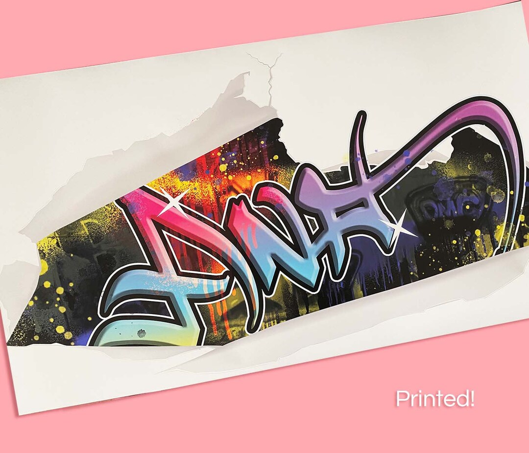 Personalized Graffiti, Torn Paper Wall Sticker, Graffiti Murals - Etsy