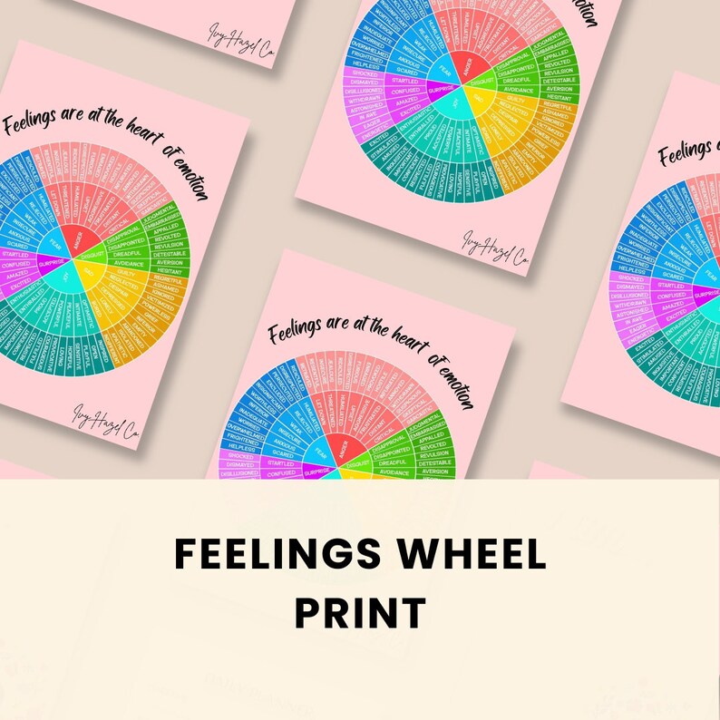 FEELINGS WHEEL Digital Download Print Emotions Wheel - Etsy