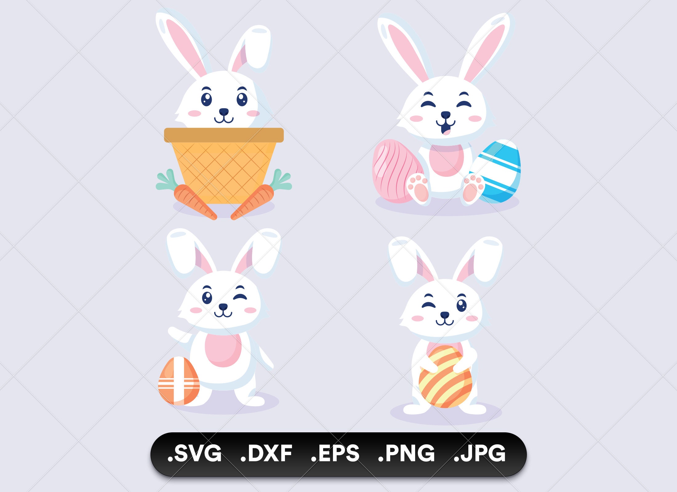vinyl design Png Dxf Eps EPS Illustration Easter Bunny Vector SVG ...