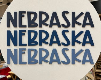 Nebraska N Front Door Hanger Sign - Etsy