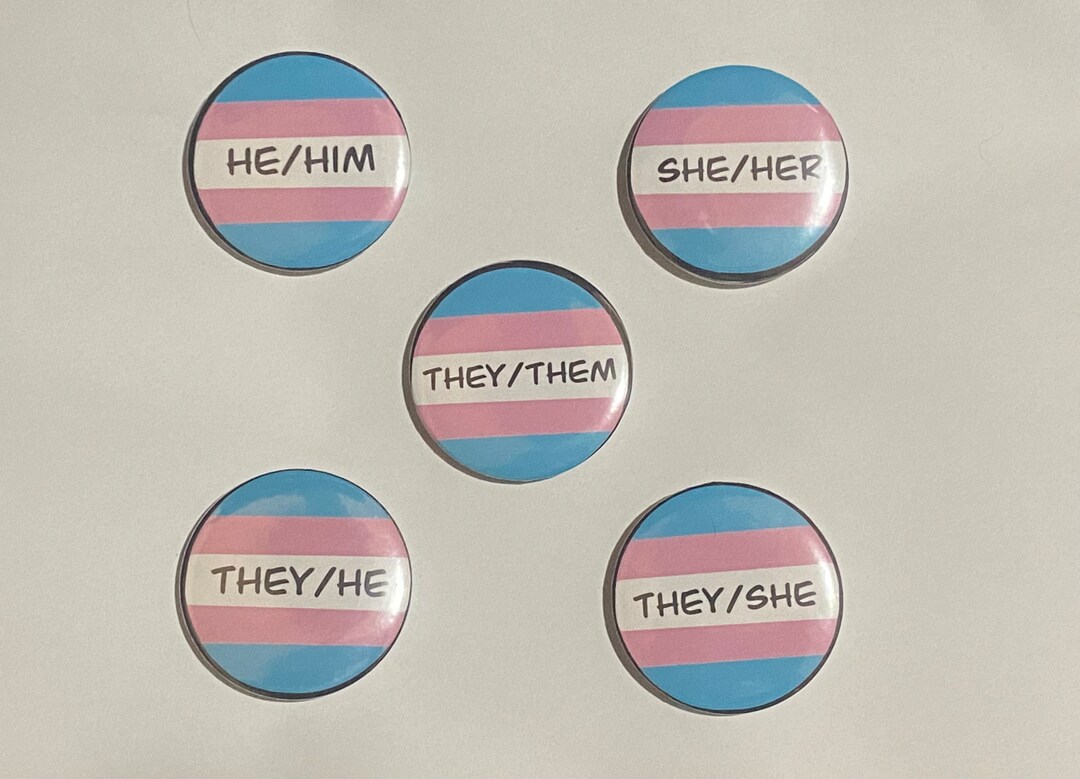 Transgender Pronoun Buttons SMALL - Etsy