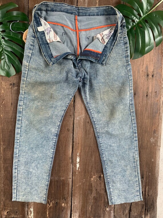 RARE!! Distressed Denim Jeans Soft Material - Gem