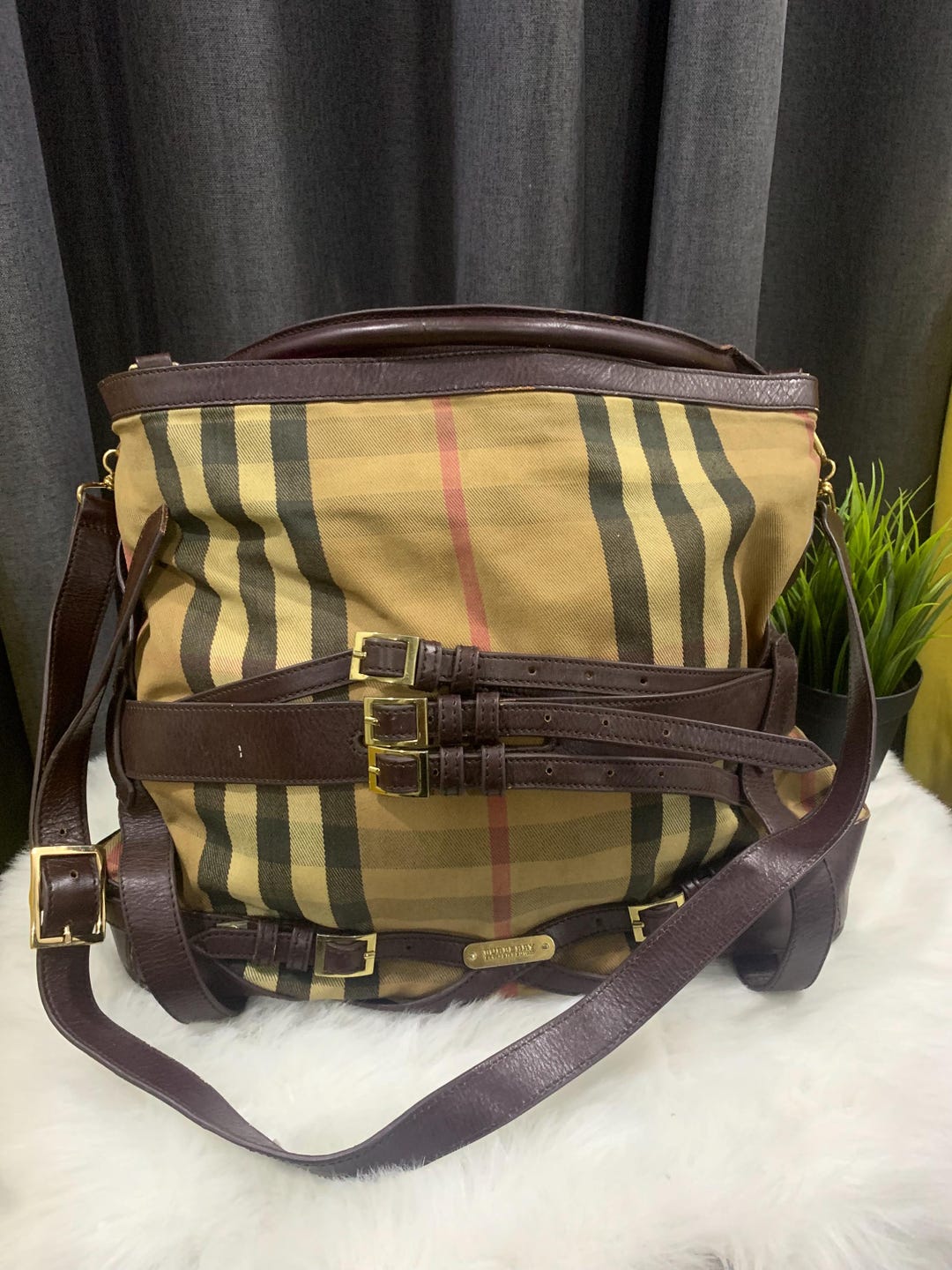 VINTAGE !! Messenger Bag BURBERRY - Etsy