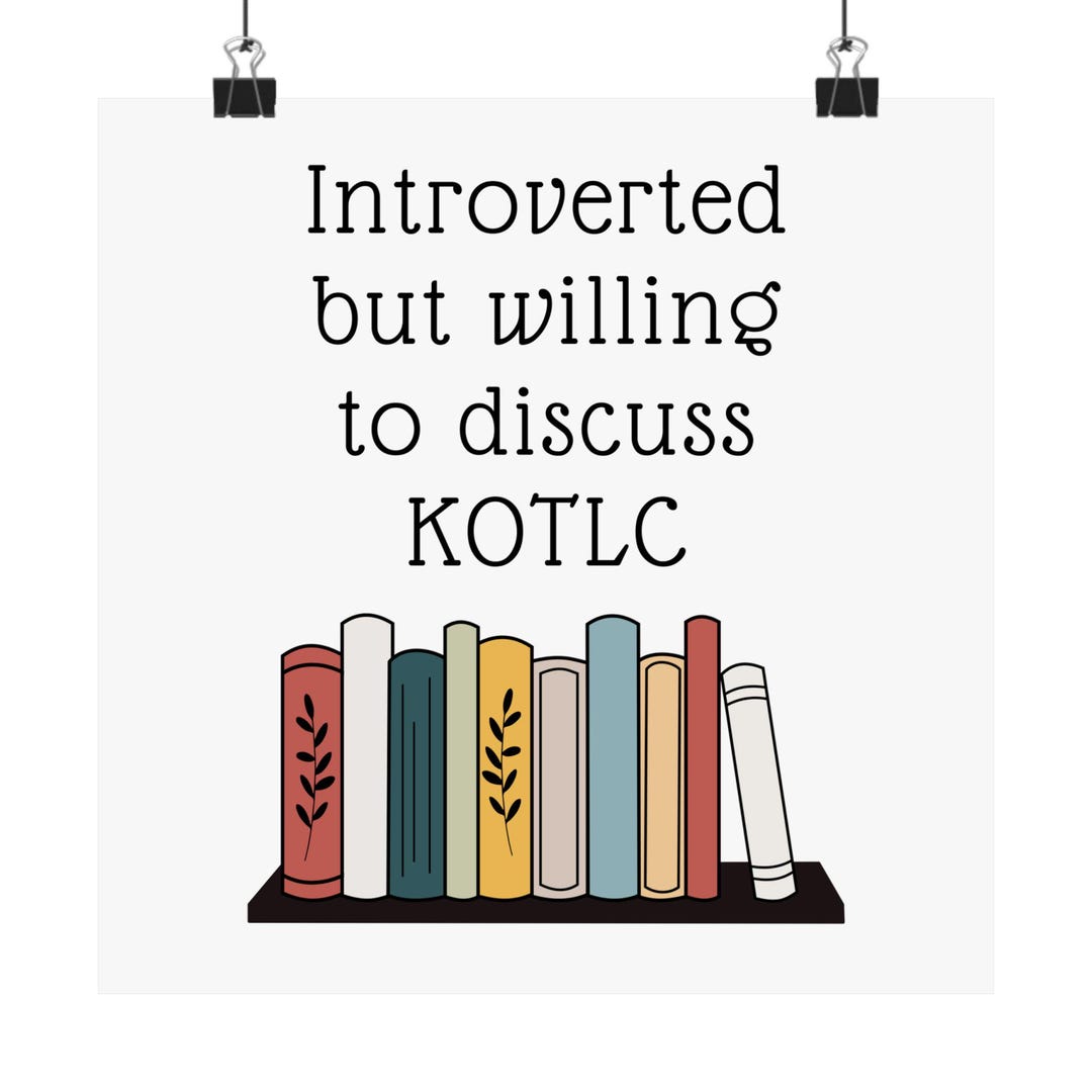 KOTLC Book Lover Poster, Introverted Wall Art - Etsy