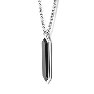 Onyx Pendant Necklace: 18K Gold/stainless Steel Chain, Unisex Jewelry ...