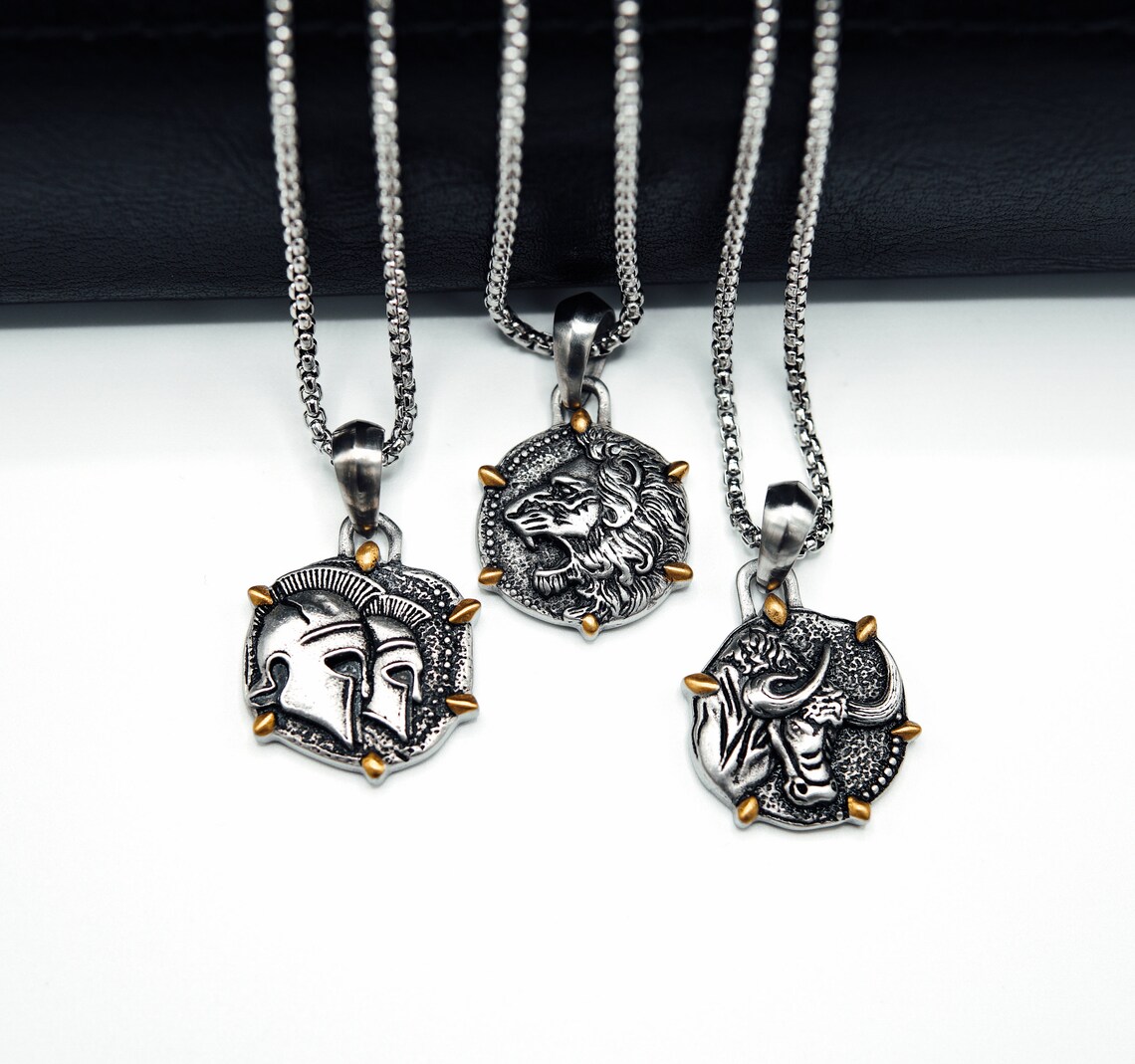 Silver Zodiac Necklace / Zodiac Sign Charm Horoscope / Men Women Chain ...
