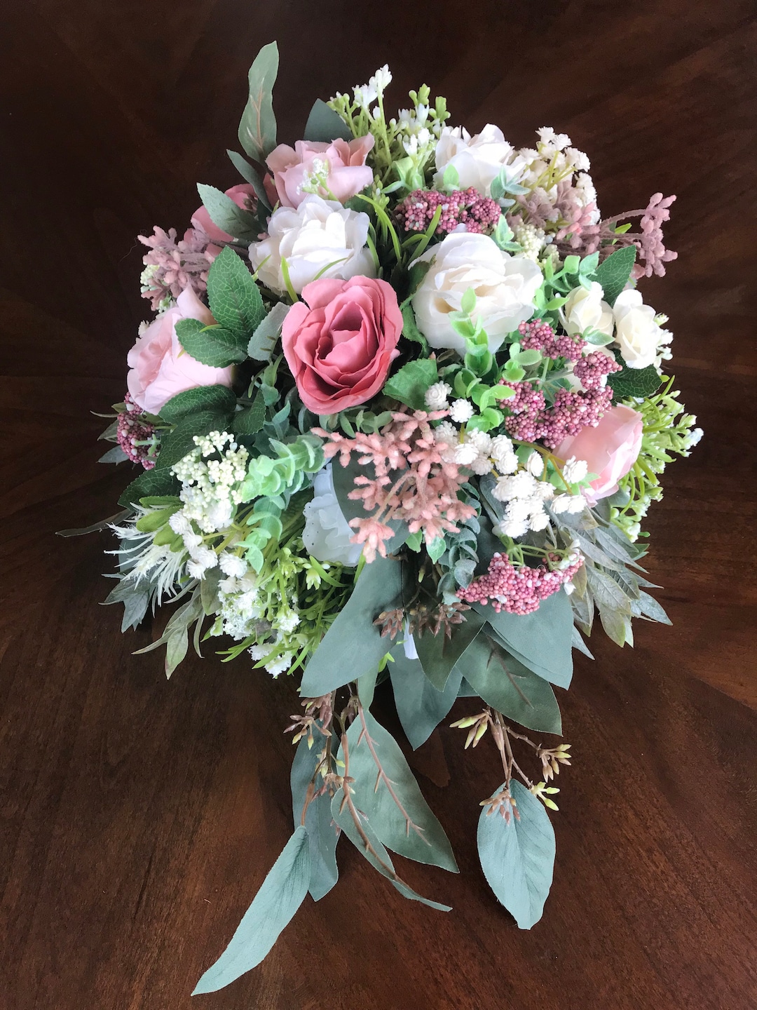 Ivory Rose Wedding Bouquet: Silk Bridal or Bridesmaid Bouquet - Etsy
