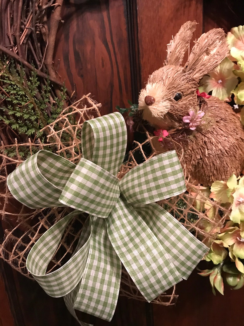 Easter Bunny Rustic Unique Floral Grapevine Wreath for Door | Etsy