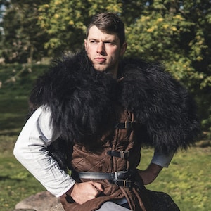 Sheep Pelt Fur Cape, Faux Fur Cape, Viking Pelt Drape, Barbarian Cloak ...